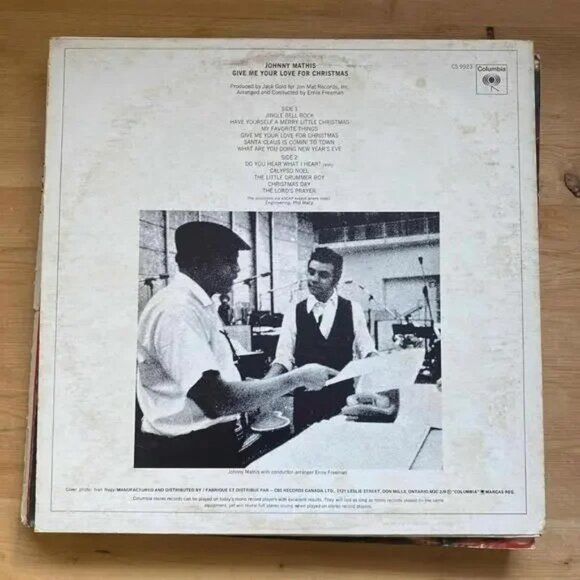 Media | Johnny Mathis Give Me Your Love For Christmas Vinyl Record Vg ...